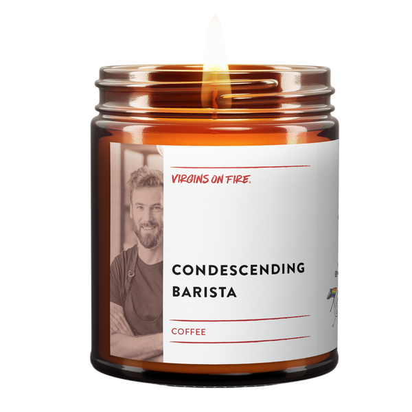 CONDESCENDING BARISTA Coffee Scented Candle Handmade in Brooklyn, NY ...
